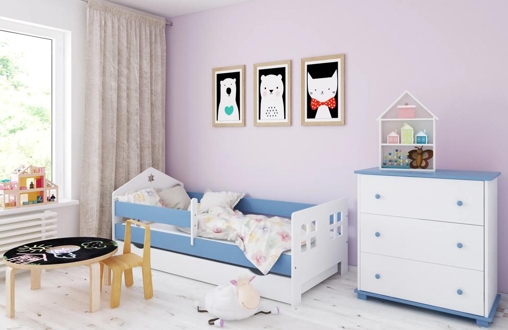 BabyBeds Dětská postel POLA Velikost postele: 180x80 cm, Barevné provedení: Dub, Úložný prostor: Ano, s úložným prostorem Bílá