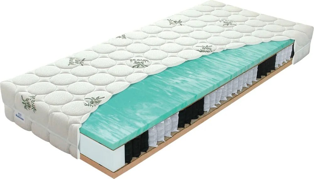 Tvrdá/středně tvrdá pružinová oboustranná matrace 180x200 cm Primátor Biogreen – Materasso