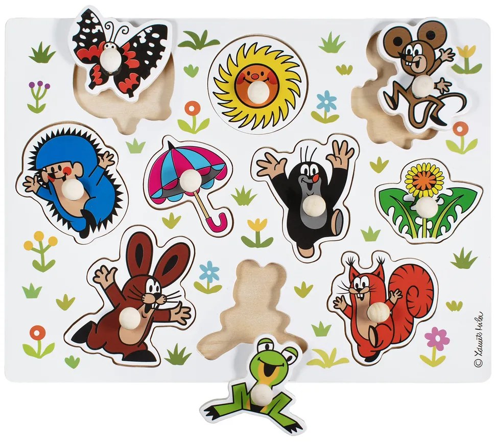 Detoa Dřevěné vkládací puzzle Krteček velké
