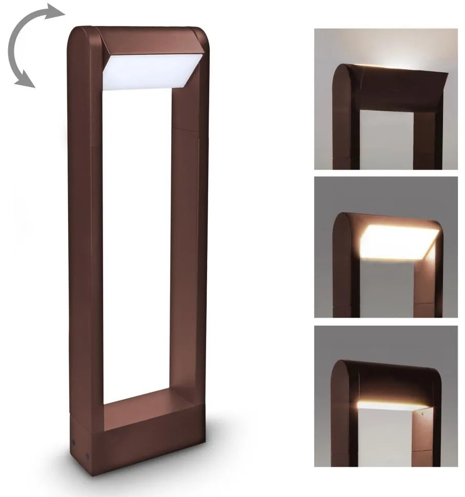 Brilagi - LED Venkovní lampa CROTONE LED/7W/230V hnědá IP54 50 cm