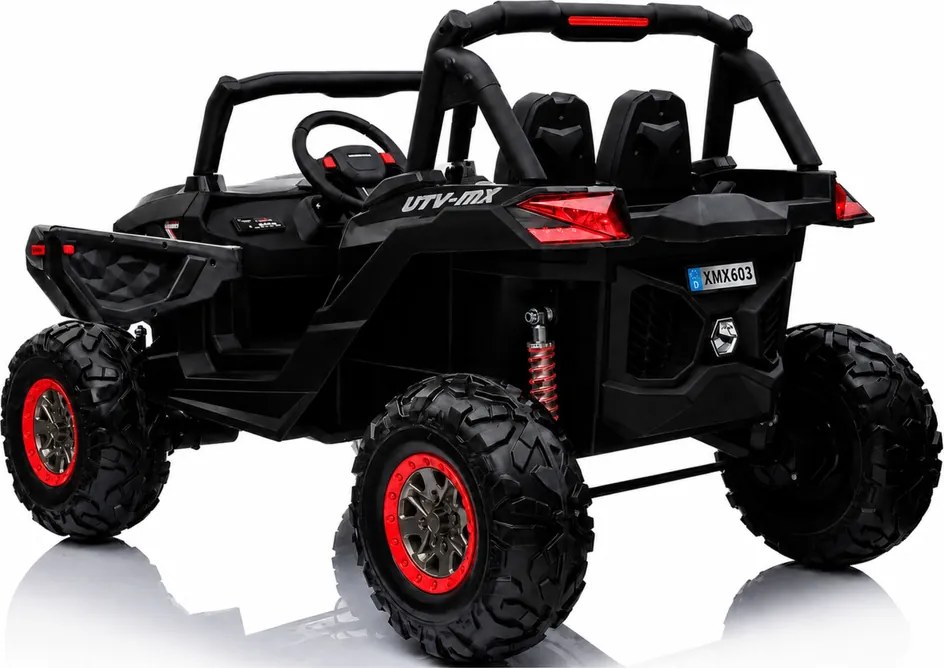 LEAN CARS Akumulátorové auto Jeep XMX603 4x4 s MP4 panelem, černé