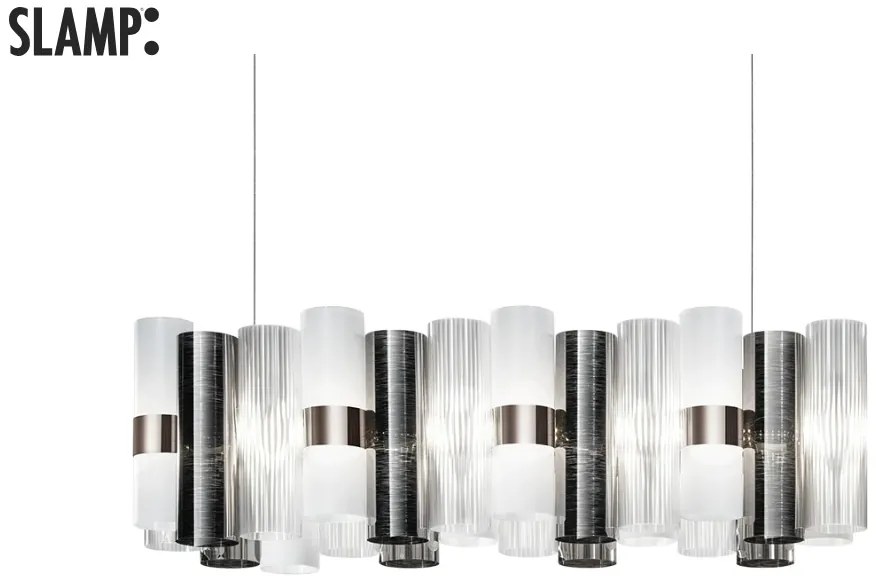 SLAMP: La Lollo suspension, závěsné led svítidlo  Slamp Velikost: 100cm, Typ svítidla: Cínová/Bílá