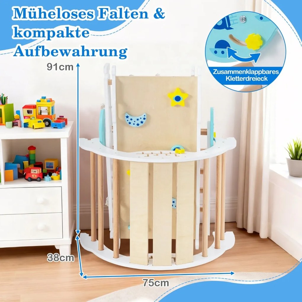 Costway 9 v 1 Montessori prolézačka sada s lezeckým obloukem
