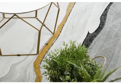 koberec EMERALD výhradní 1017 glamour, stylový mramor černý / zlato velikost 140x190 cm | krásné koberce cz