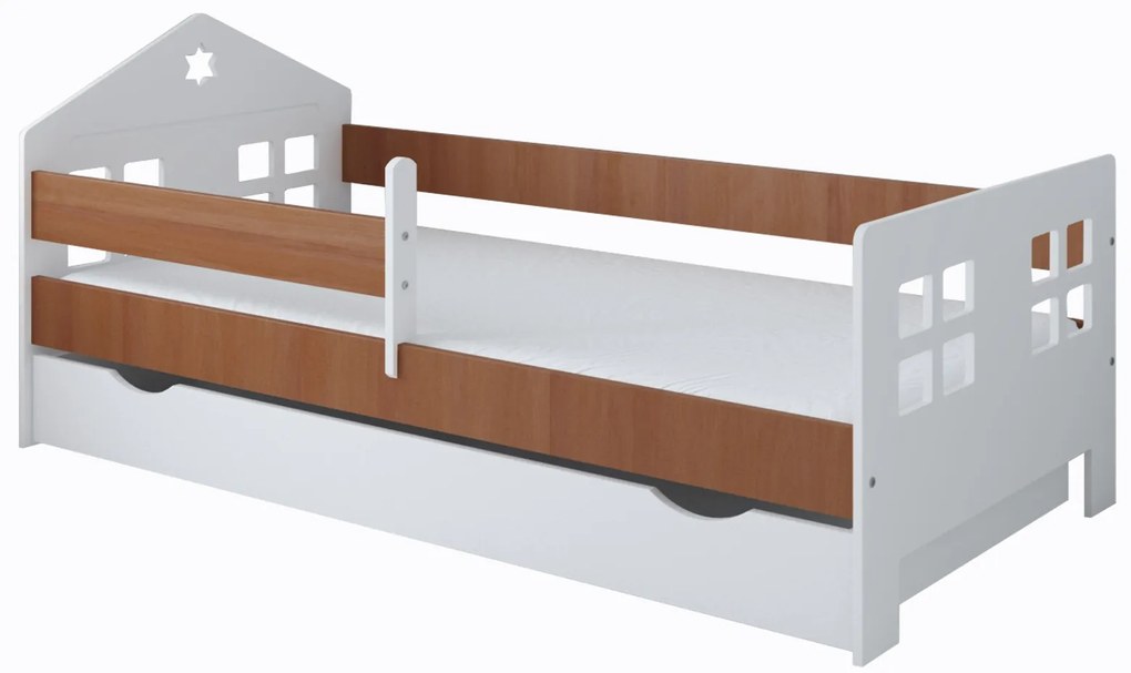 BabyBeds Dětská postel POLA Velikost postele: 160x80 cm, Barevné provedení: Šedá, Úložný prostor: Ano, s úložným prostorem Bílá