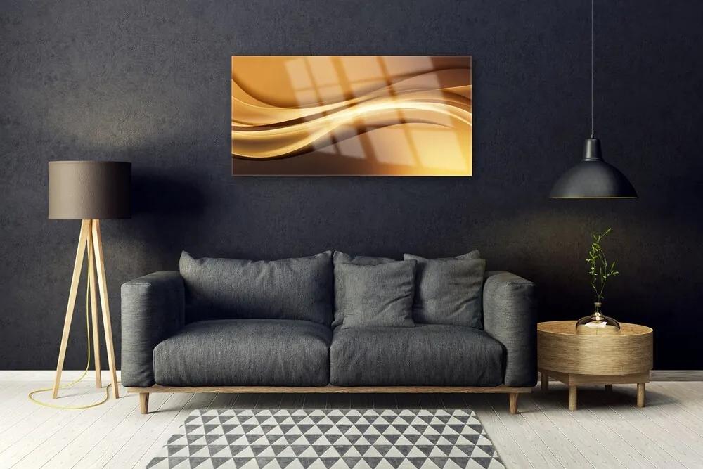 Obraz na skle Abstrakce Vlny Art Umění 140x70 cm