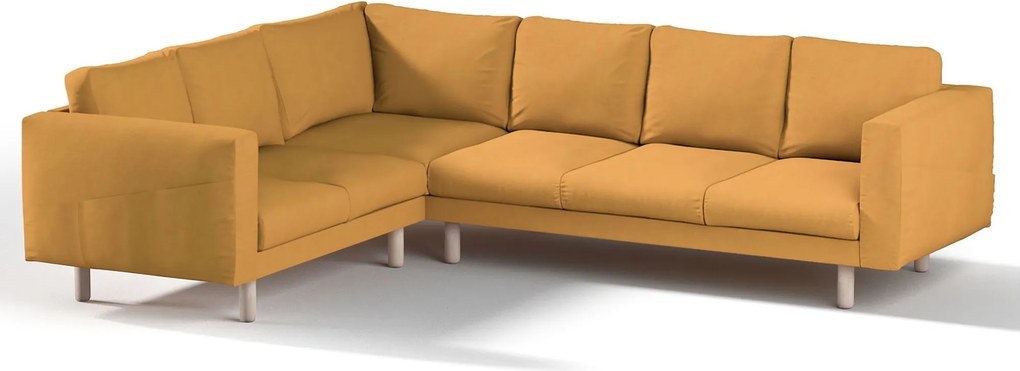 Potah na pohovku IKEA Norsborg rohová 5-místná barva žlutá látka pletený vzor