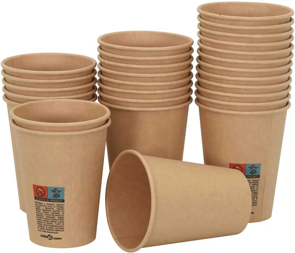 Papírové kelímky na kávu s víčky 1000 pcs 12oz 300ml 3325221