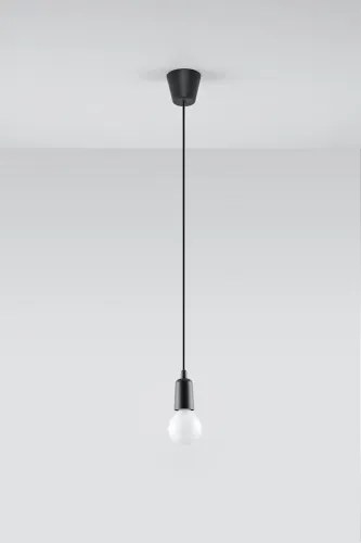 Lustr SOLLUX Diego 1 E27 1x60W bez zdroje SL.0572 černá