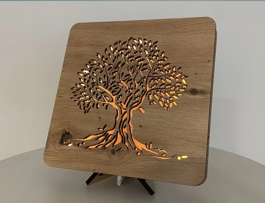 Li-Go "Dub" lampa 31x31 cm provedení povrchu: bílá