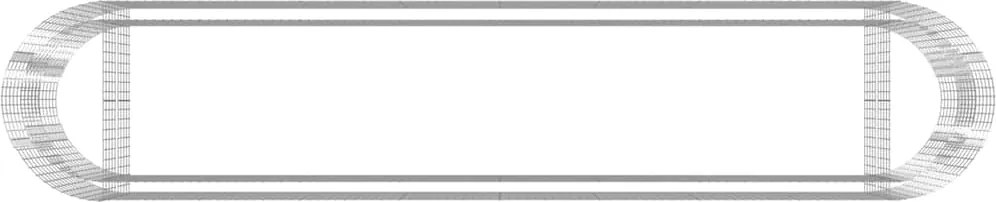 Gabionový vyvýšený záhon pozinkované železo 500 x 100 x 100 cm 152048