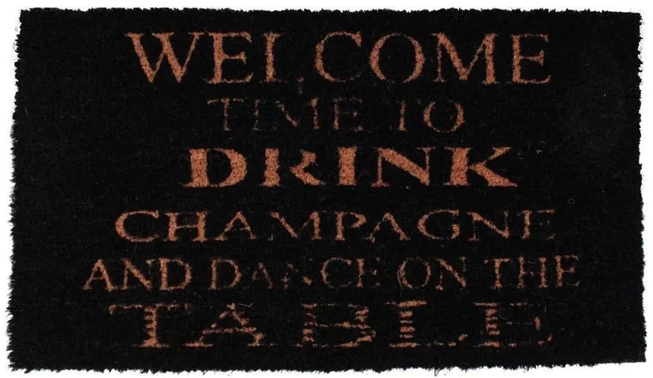 La finesse Rohožka Drink champagne 40x70 cm, černá barva, bílá barva, plast