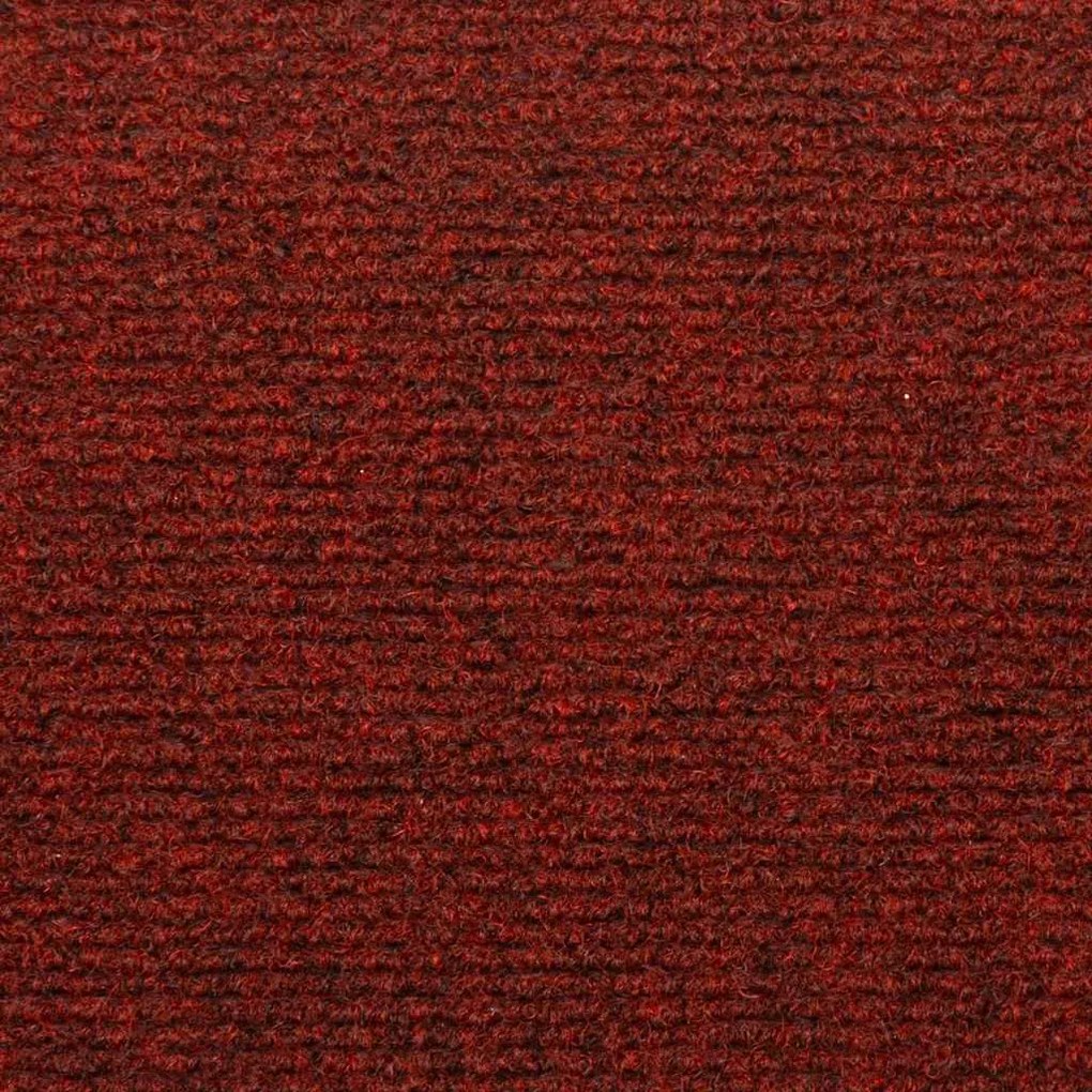 Schodové rohože samolepicí 15 ks 65 x 21 x 4 cm bordó červená s obdélníkovým okrajem 134565
