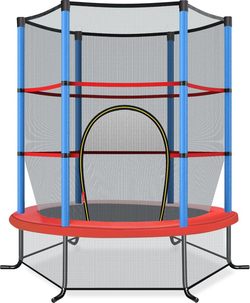 Costway Zahradní trampolína Ø165 cm s ochrannou sítí trampolína do 135 KG pružná