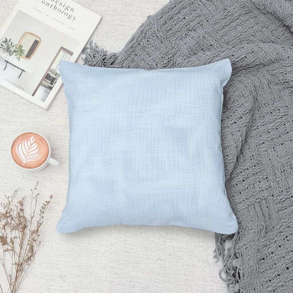 Mušelínový povlak na polštářek Baby blue Velikost: 70 x 90