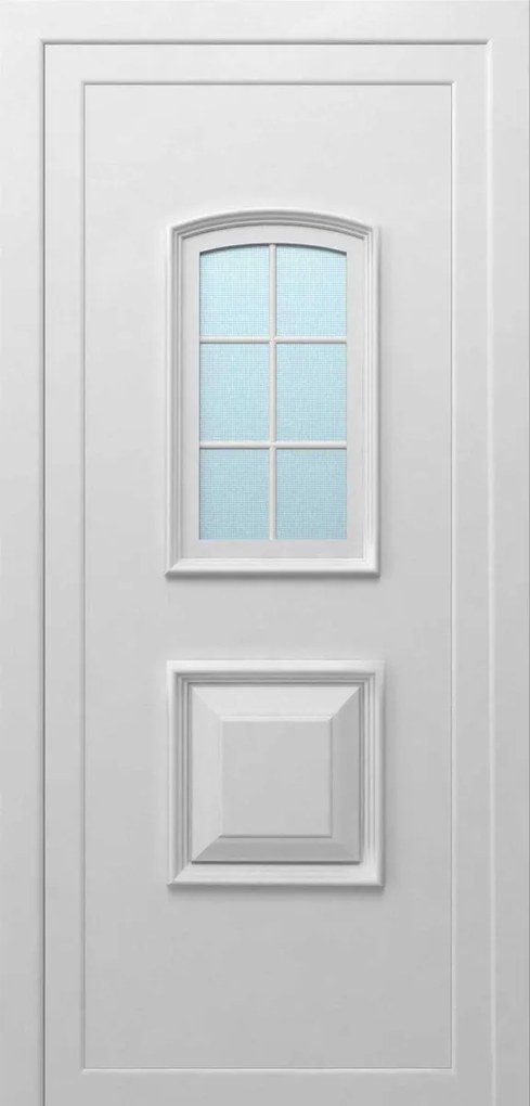 Solid Elements Vchodové dveře Maria, 90 P, rozměr vč. zárubně: 1000 × 2100 mm, plast, pravé, bílé, prosklené