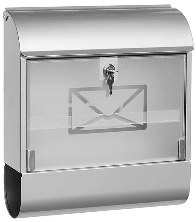 Poštovní schránka Lienbacher 7, 38,4 x 46,7 x 10 cm (stříbrná), Lienbacher stříbrná