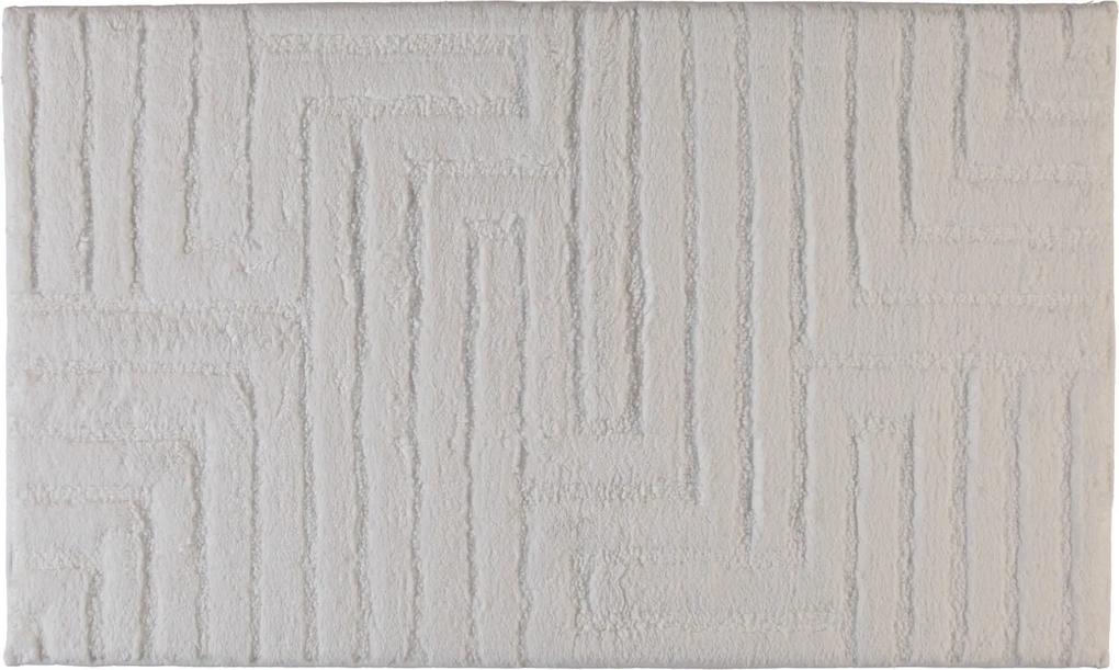 Koupelnový kobereček Cawo ražený 60 x 100 cm bílý