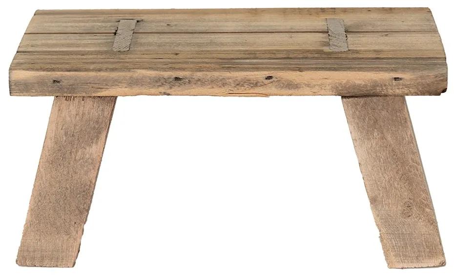 Dřevěný dekorační antik stolík na rostliny - 25*13*13 cm