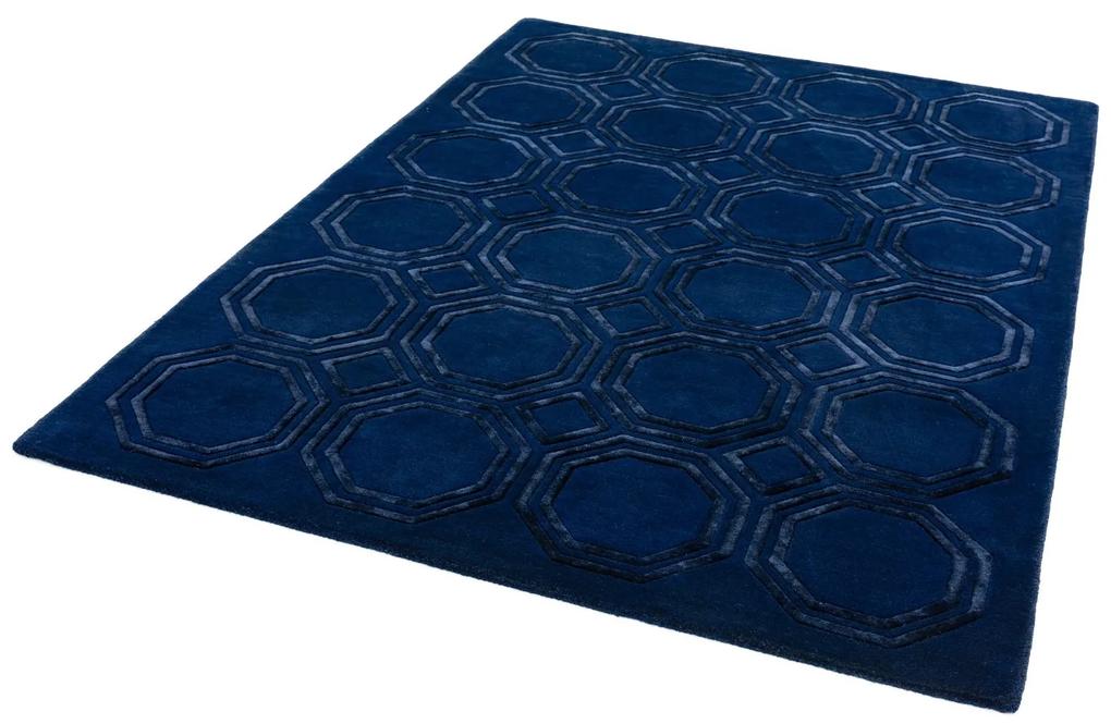 Modrý  koberec Rapun Octagon Navy Rozměry: 160x230 cm