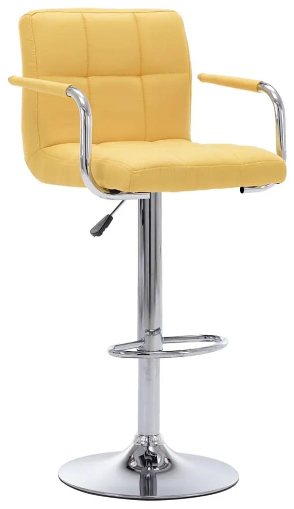 283416 vidaXL Barová židle žlutá textil