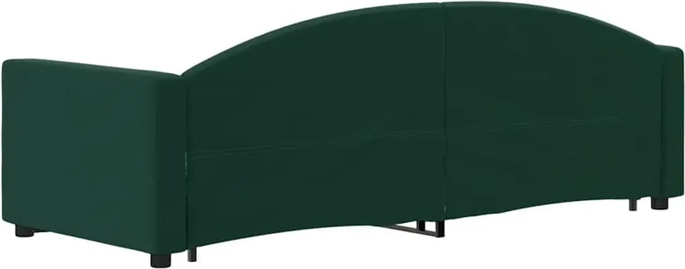 Válenda s přistýlkou a zásuvkami tmavě zelená 80 x 200 cm samet 3197344