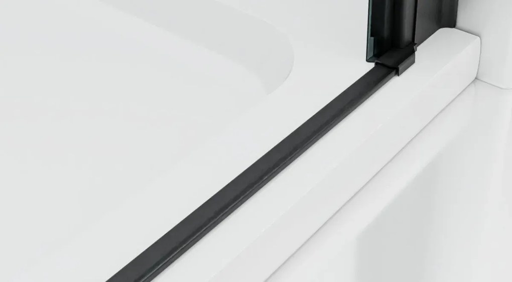 BETA LINE Black 130 Čiré Sprchové dveře dvoukřídlé s pevnou stěnou v rovině (100+30)