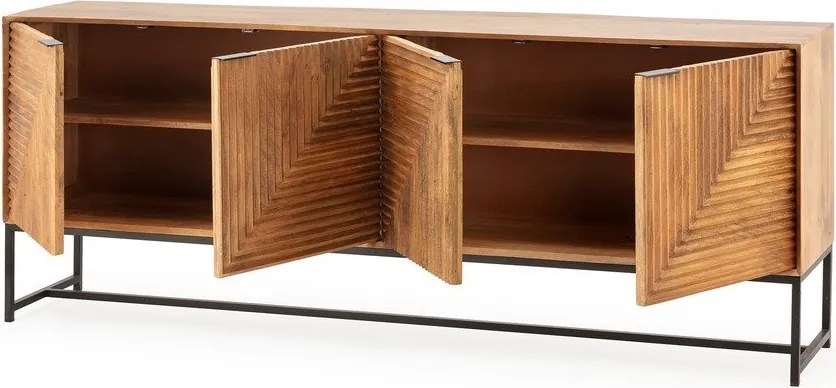 Komoda z mangového dřeva v přírodní barvě 210x80x40 cm Nereida – MOME