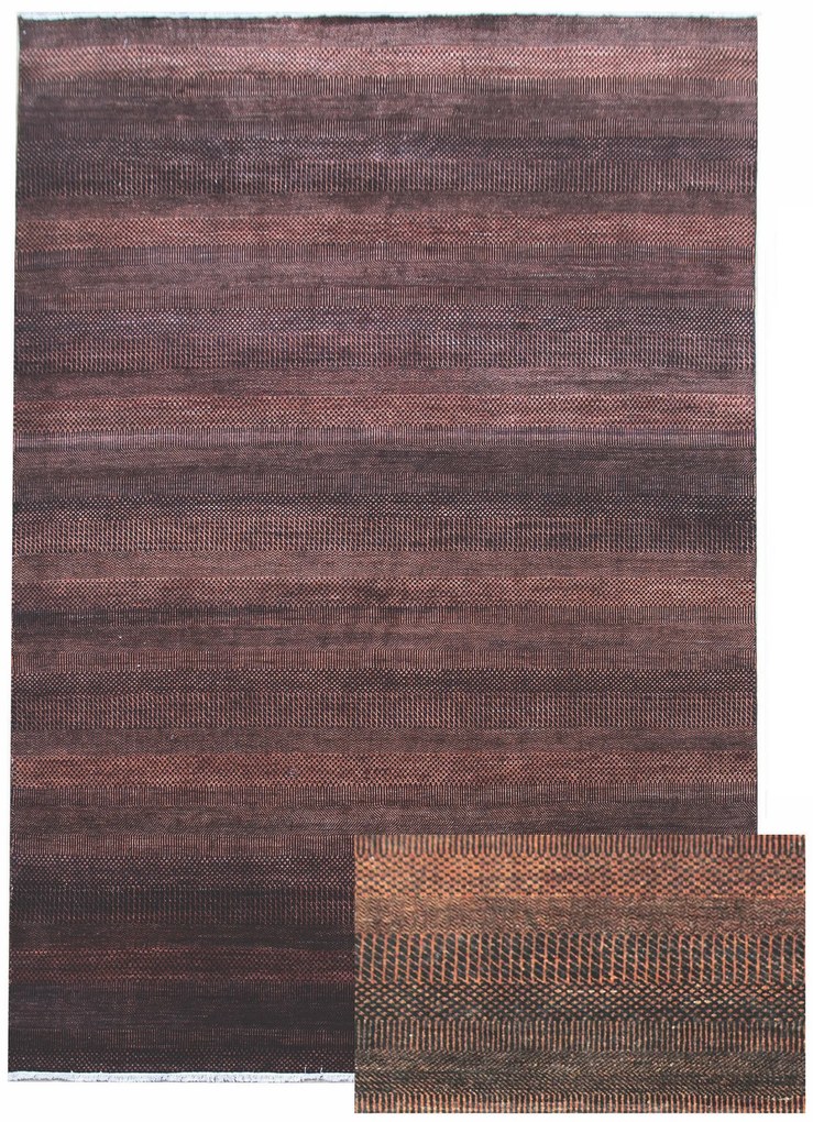 Diamond Carpets koberce Ručně vázaný kusový koberec Diamond DC-MCN Black/rust - 365x457 cm