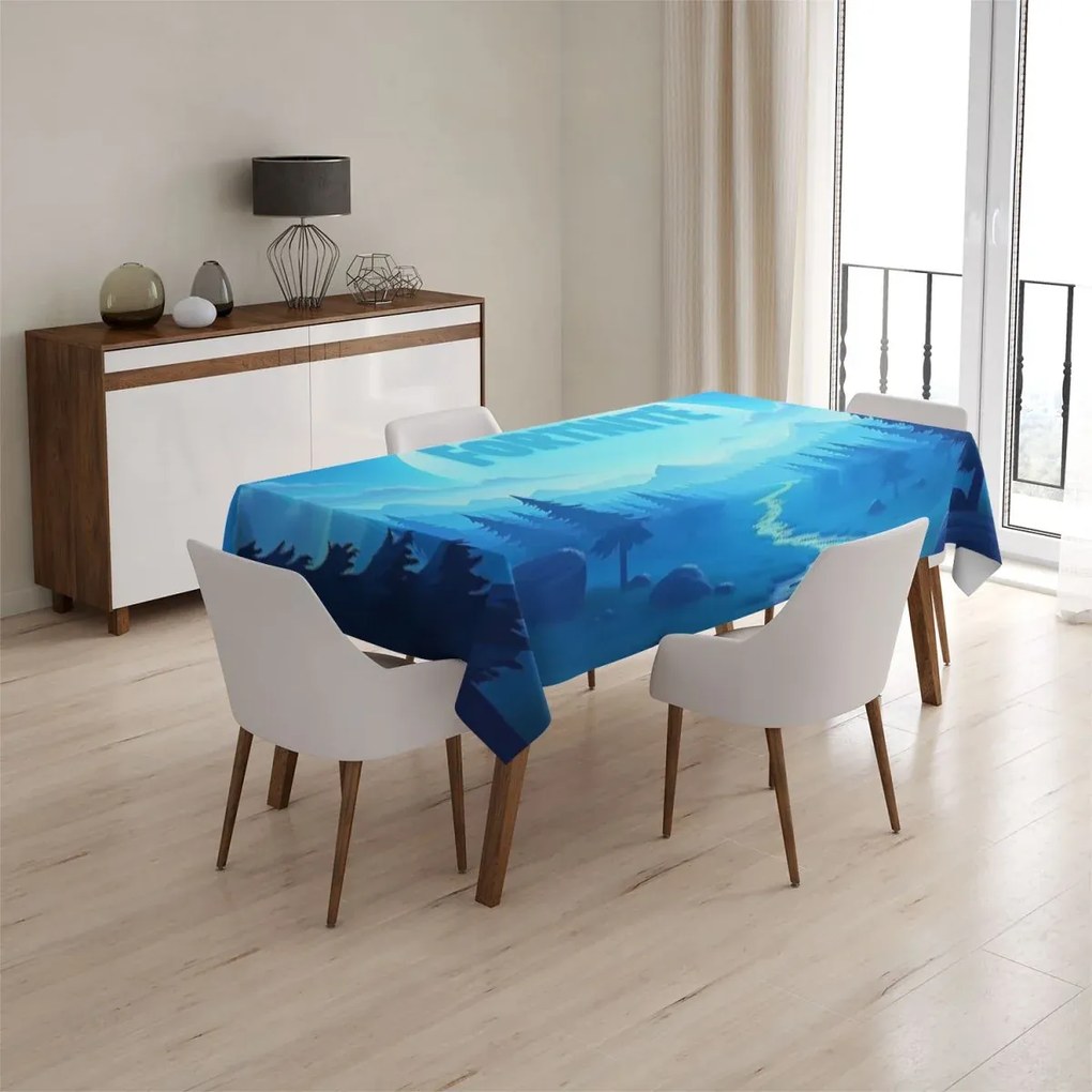 Sablio Ubrus FORTNITE Modré údolí s měsícem - 90x90 cm