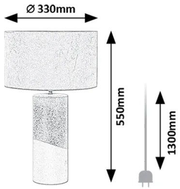 Rabalux 74219 - Stolní lampa YELDA 1xE27/40W/230V