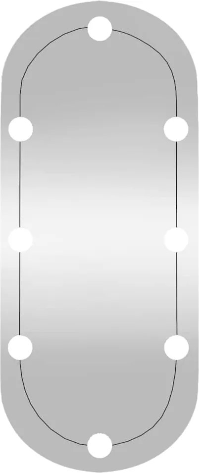 Nástěnné zrcadlo s LED osvětlením 30 x 70 cm sklo oválné 3189161