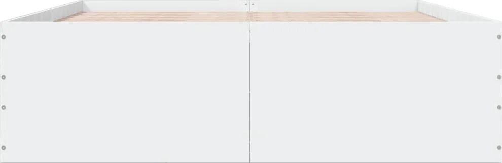 Rám postele bílý 160 x 200 cm kompozitní dřevo 3280909