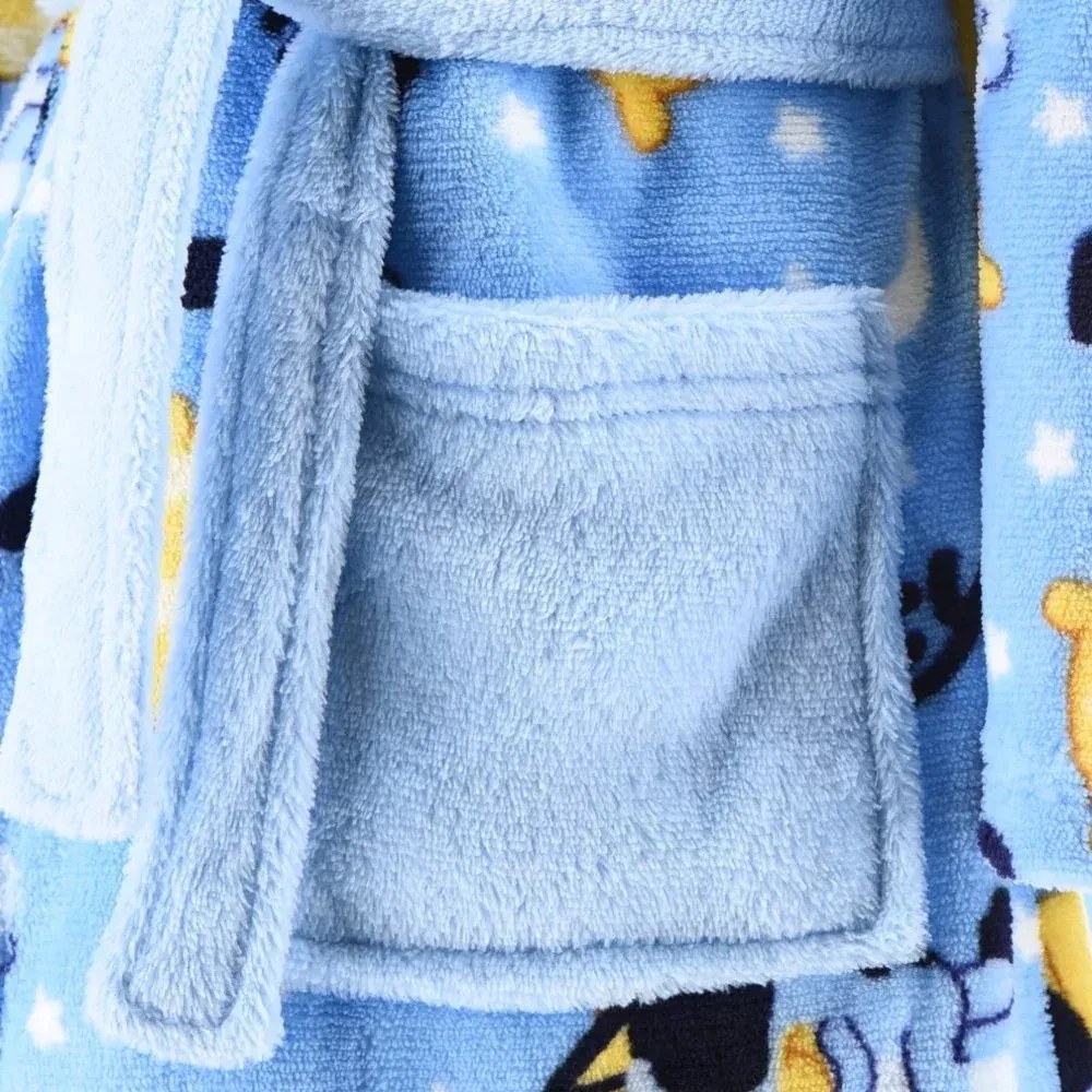 Dětský fleece župan s kapucí Bluey, EU 104