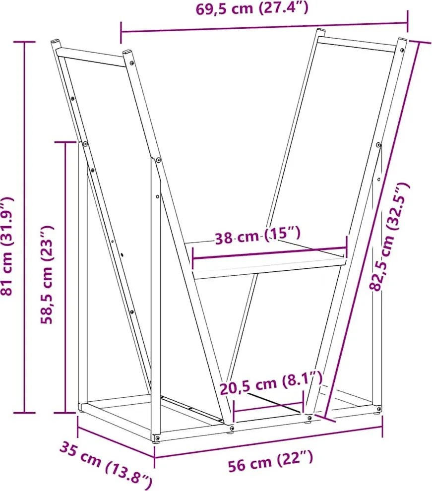 vidaXL Stojan na palivové dřevo Ocel válcovaná za studena [864179] Barva: Olivově zelená