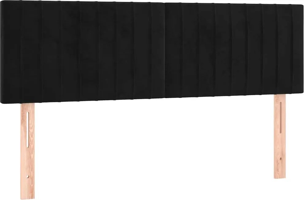Box spring postel s matrací černá 140x200 cm samet 3127615