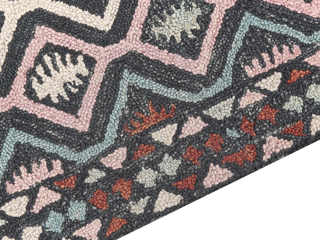Vlněný koberec 80 x 150 cm vícebarevný HAYMANA Beliani