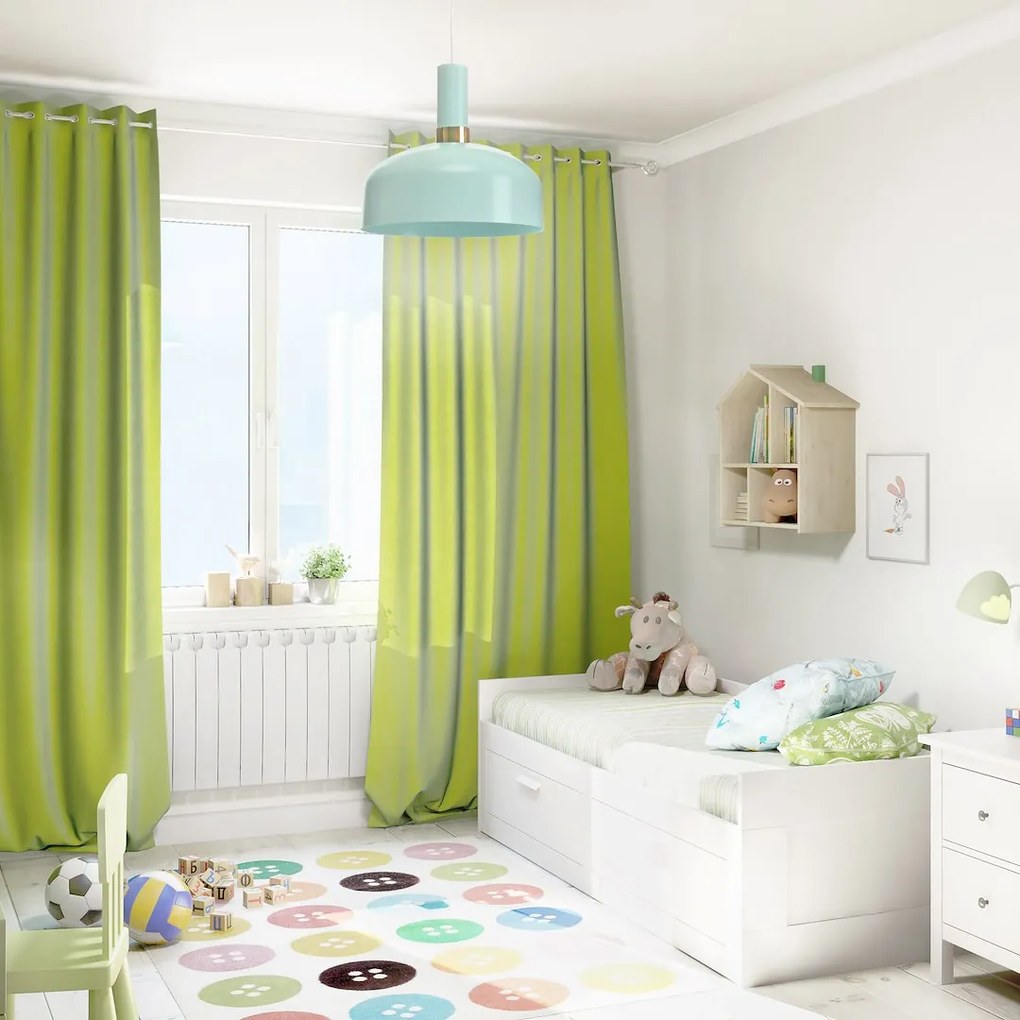 Závěsné svítidlo Malmo, 1x mentolové kovové stínítko, m/g