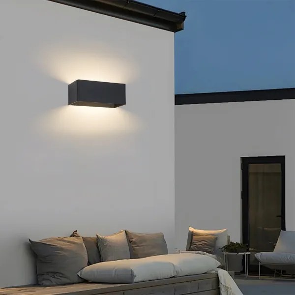 Brilagi - LED Venkovní nástěnné svítidlo DONNANI LED/7W/230V 20 cm černá IP44