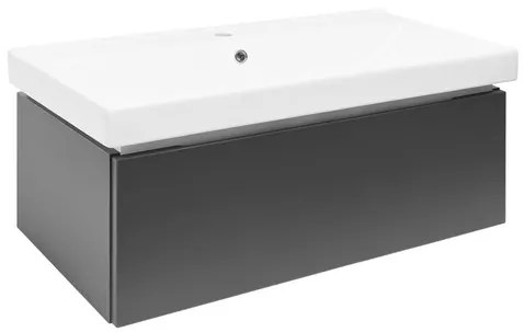 Koupelnová skříňka s umyvadlem SAT Feel 100x30x46 cm antracit mat SATFEEL100ANTU1