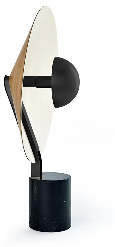 Dekorativní stolní lampa Kasa Table s dýhovým stínítkem  Dekorativní stolní lampa Kasa Table s dýhovým stínítkem Barva svítidla: Matná černá