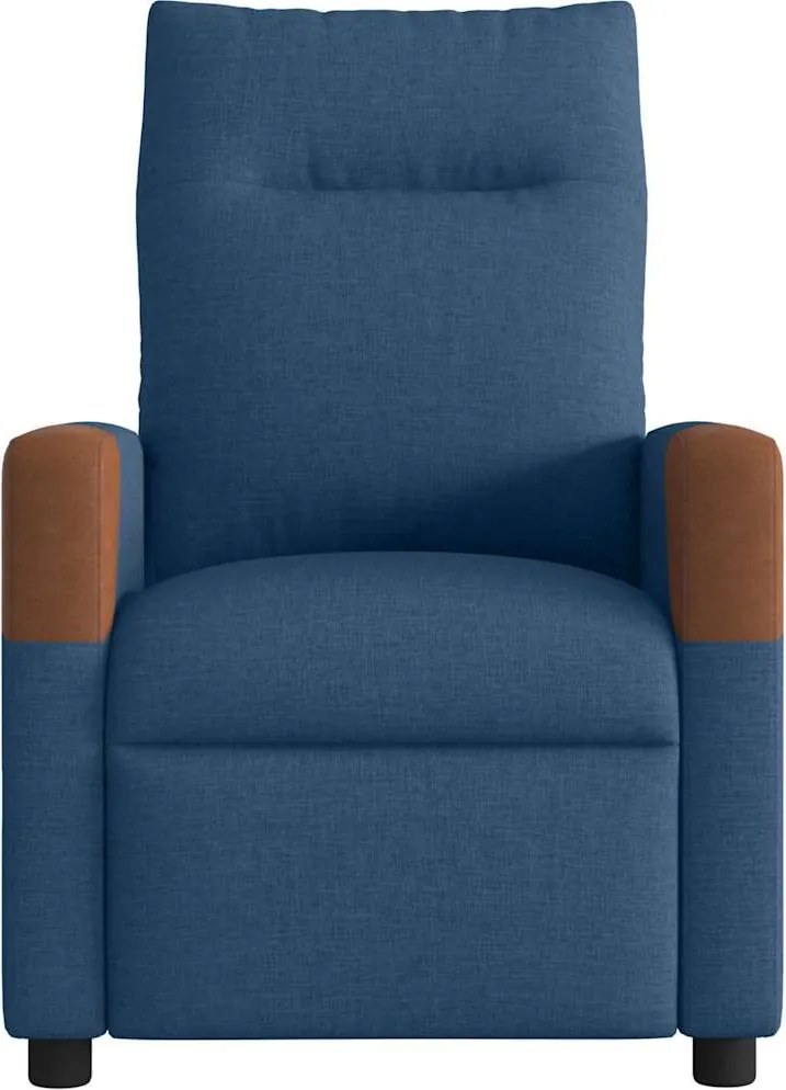 Elektrické polohovací křeslo modré textil 3323996