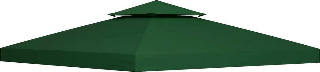 Náhradní střecha altánu Outsunny 3x3m uhlíkově šedý polyester odpuzující vodu pro kovové a zahradní altány | Aosom.de