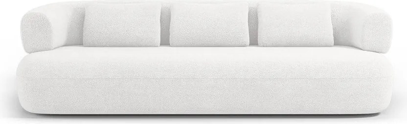Slonovinová pohovka z textilie bouclé 226 cm Jenny – Micadoni