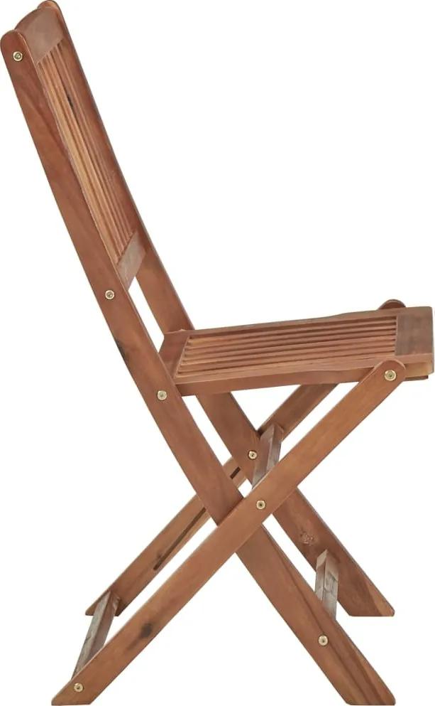vidaXL Skládací zahradní židle s poduškami 4 ks masivní akáciové dřevo [3064688] Barva: Zelená