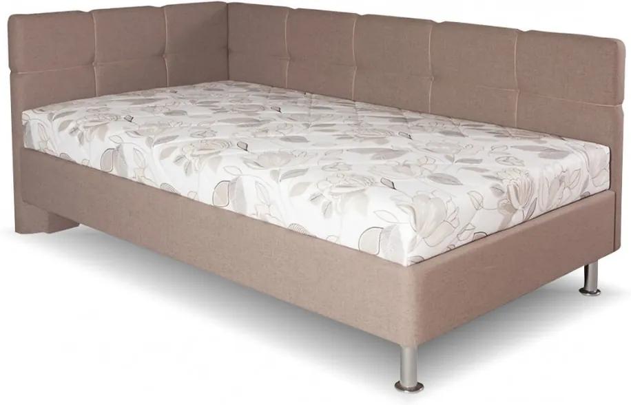 Čalouněná postel s úložným prostorem Patricie, 90x200 cm, boční výklop , Matrace GAMA