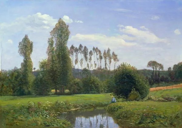 Monet, Claude - Obrazová reprodukce View at Rouelles, 1858, (40 x 26.7 cm)