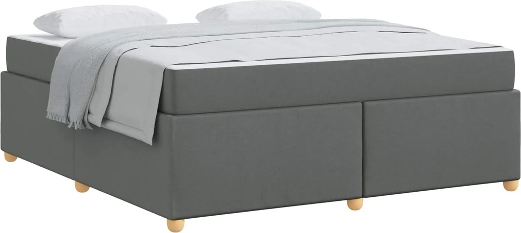 Rám postele s matrací Tmavě šedá 180 x 200 cm textil 3399371