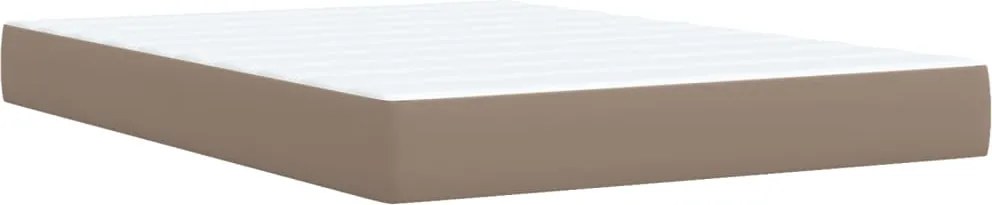 Box spring postel s matrací cappuccino 140x200 cm umělá kůže 3290727