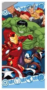 FARO Tekstylia Dětská froté osuška Avengers - světle modrá 70x140cm